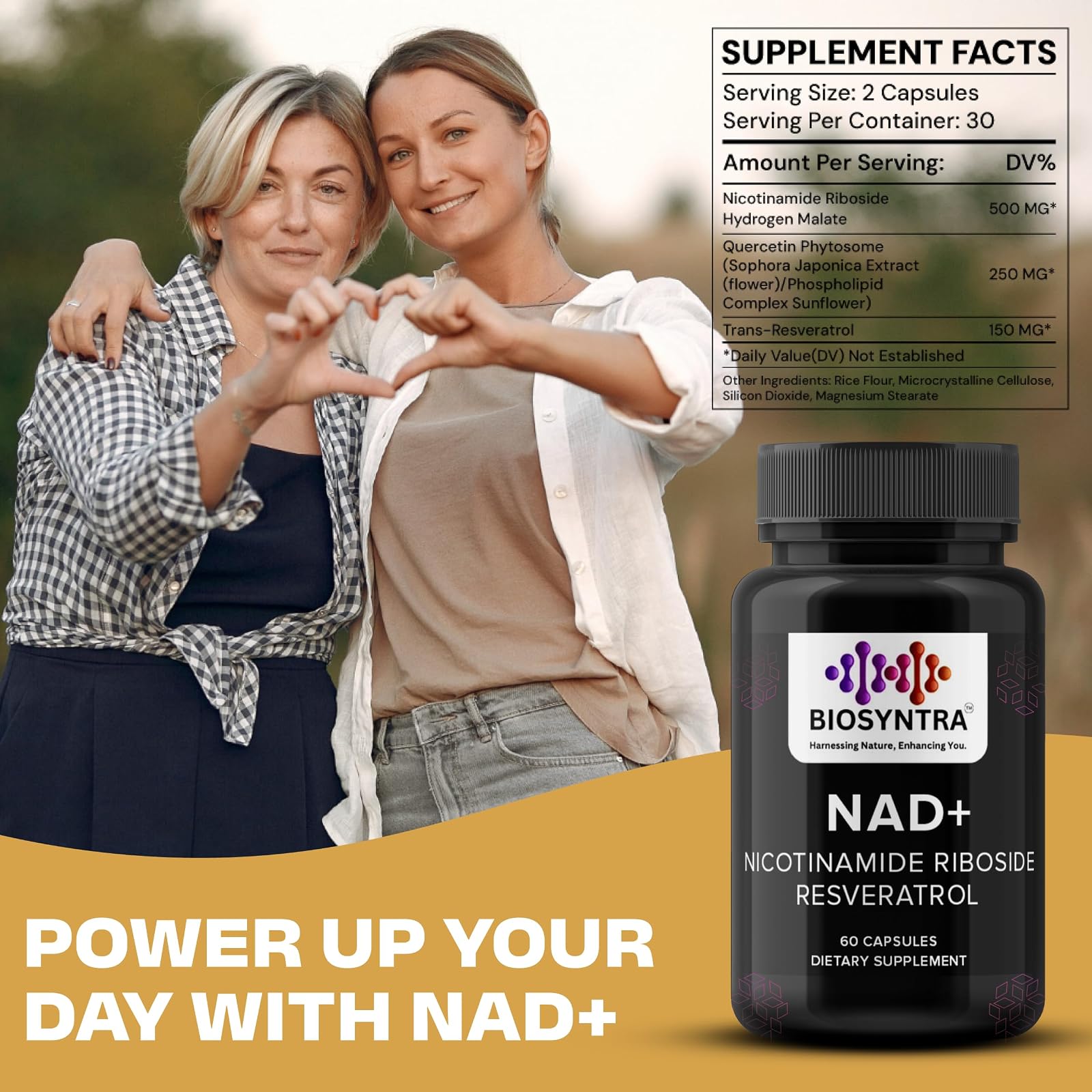 Resveratrol benefits in NAD+ formula