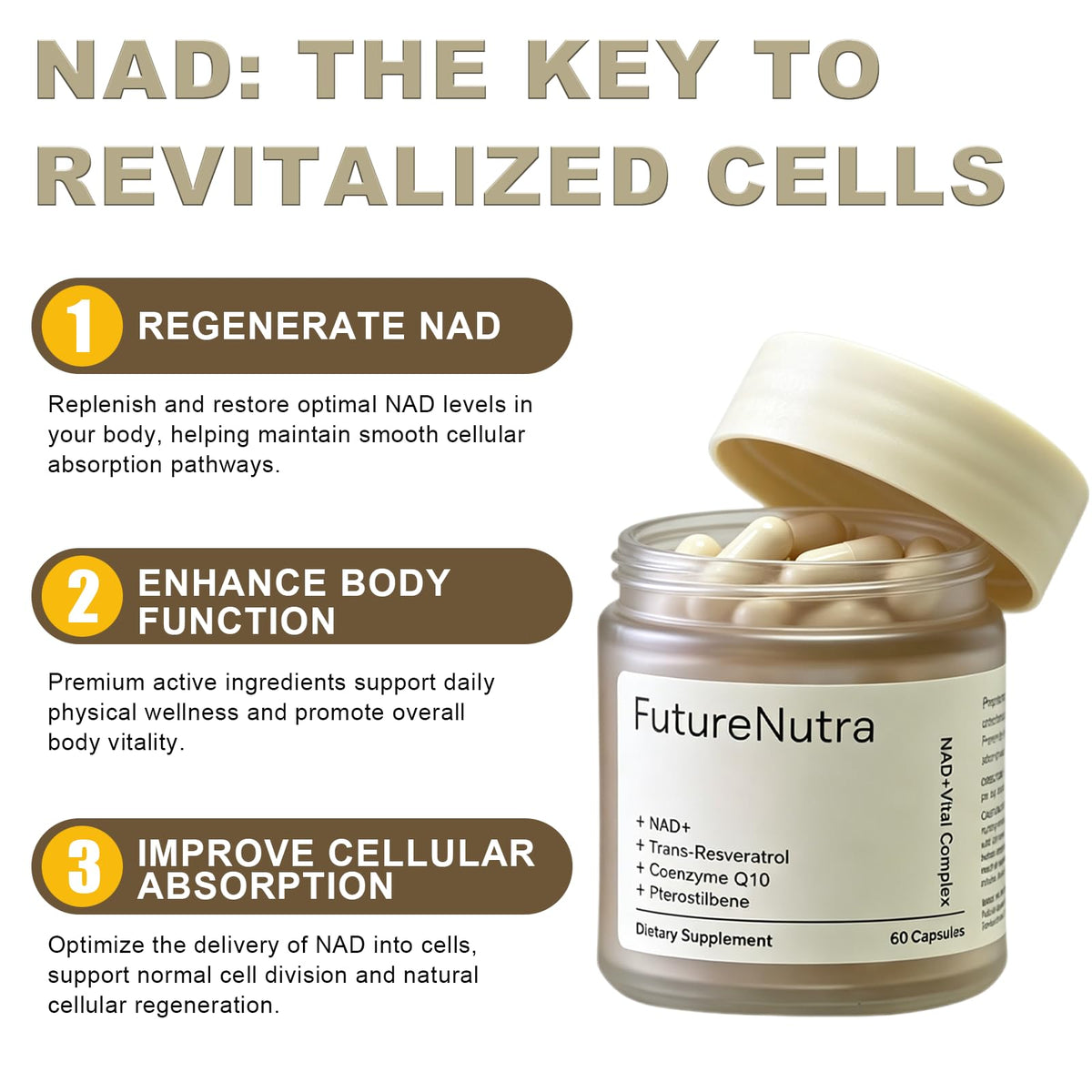 Resveratrol capsules for antioxidant support