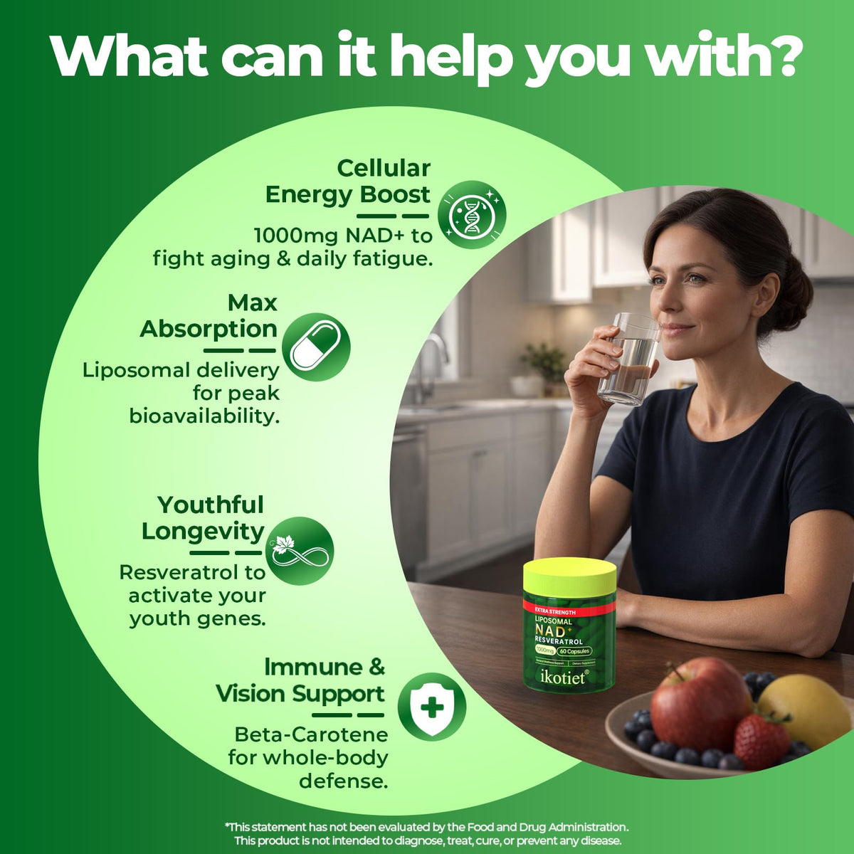 Resveratrol capsules for antioxidant support