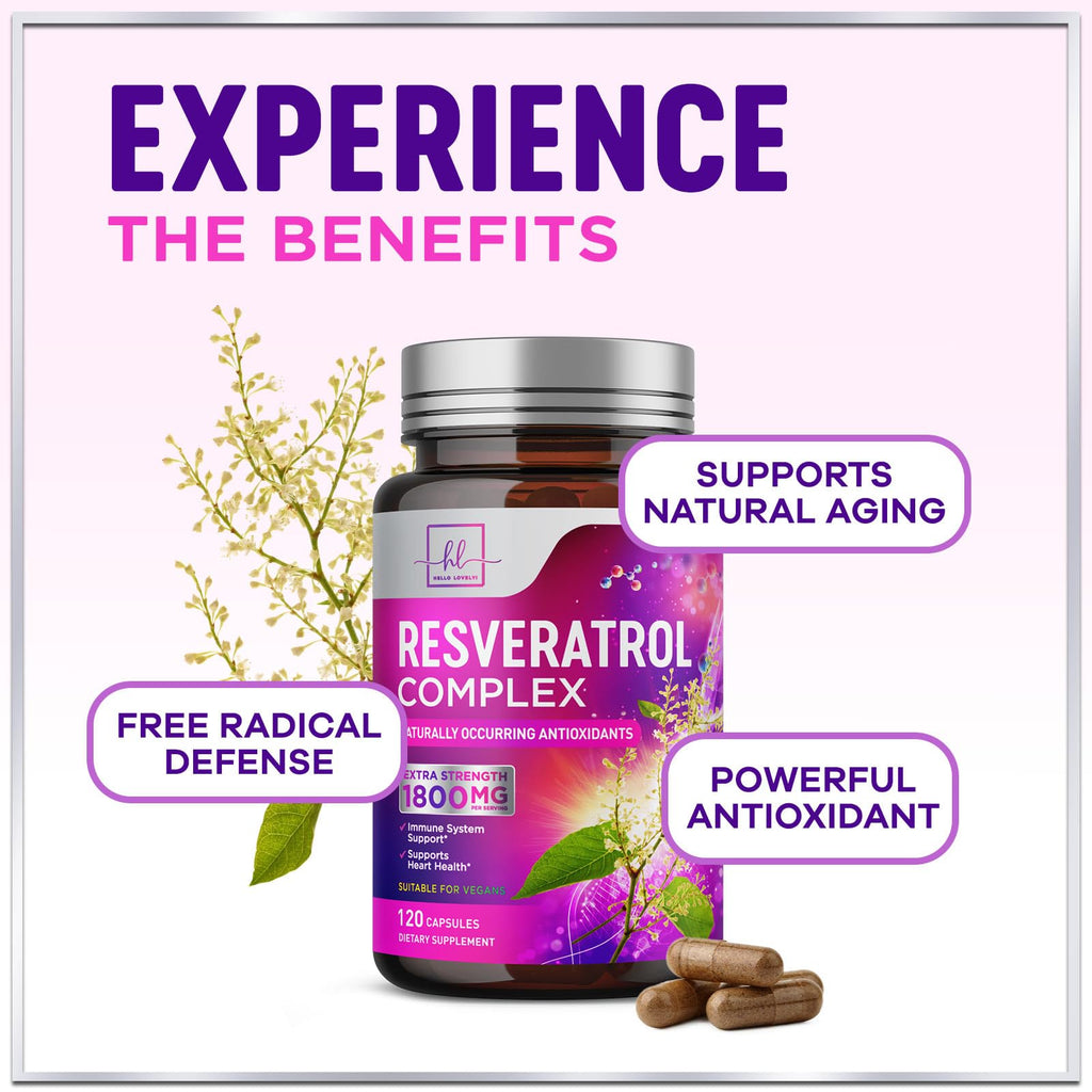 Resveratrol capsules for daily vitality