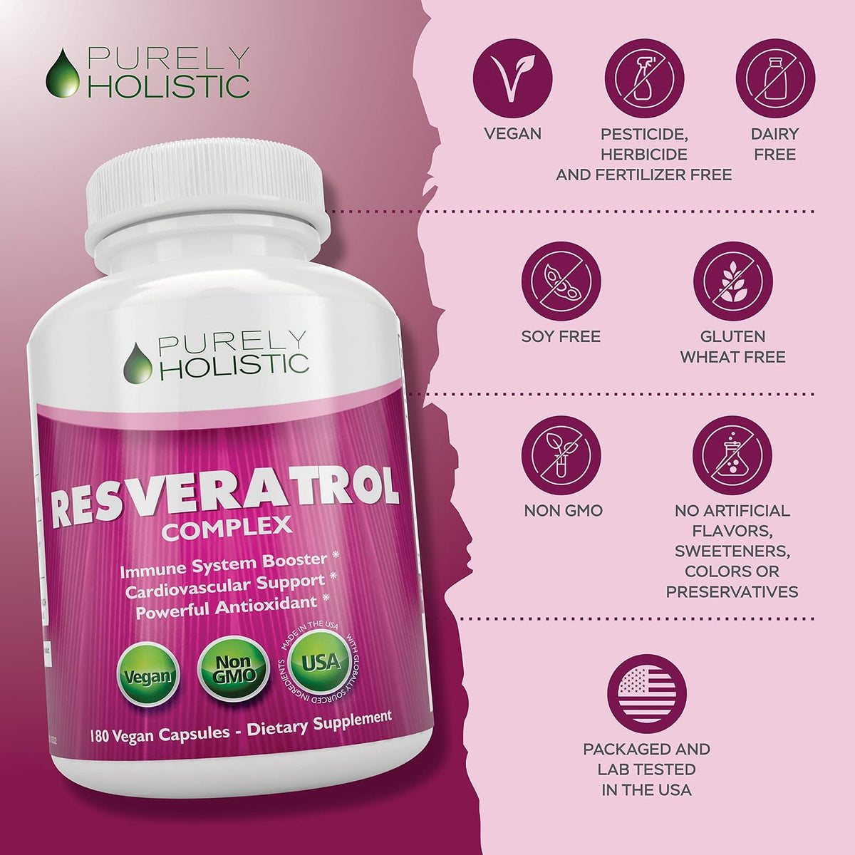 Resveratrol capsules for daily vitality