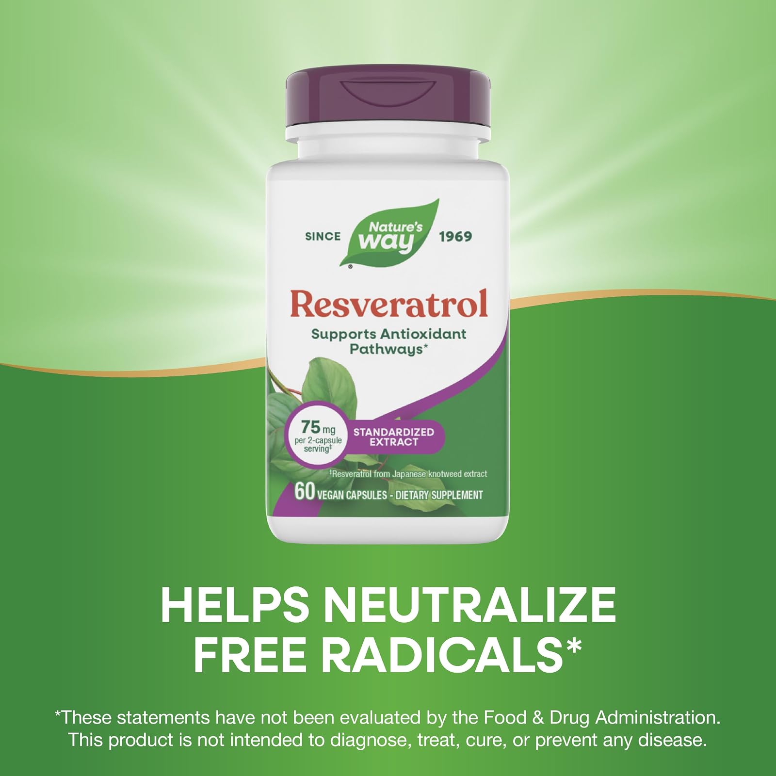Resveratrol capsules for healthy aging