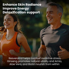 Resveratrol capsules for healthy aging