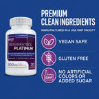 Resveratrol capsules for immune support