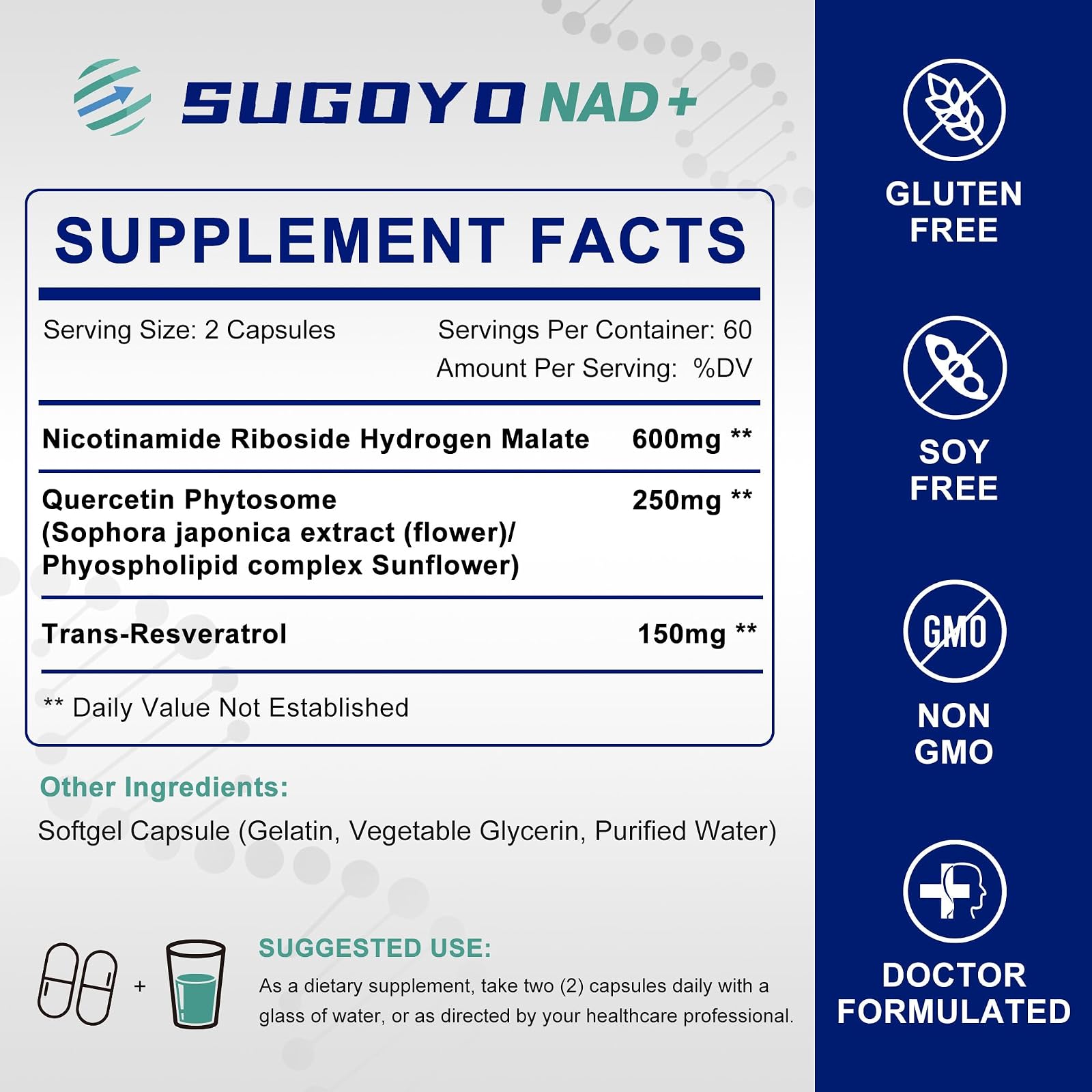 Resveratrol capsules for vitality support