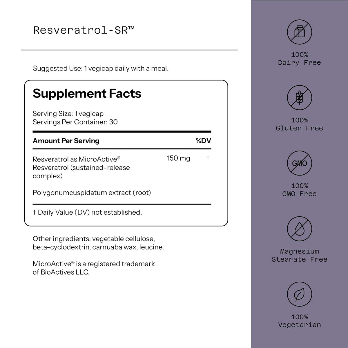 Resveratrol for enhanced vitality