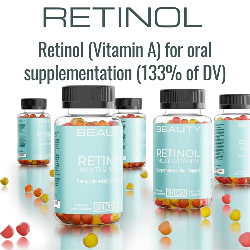 Retinol vitamin A gummies for beauty