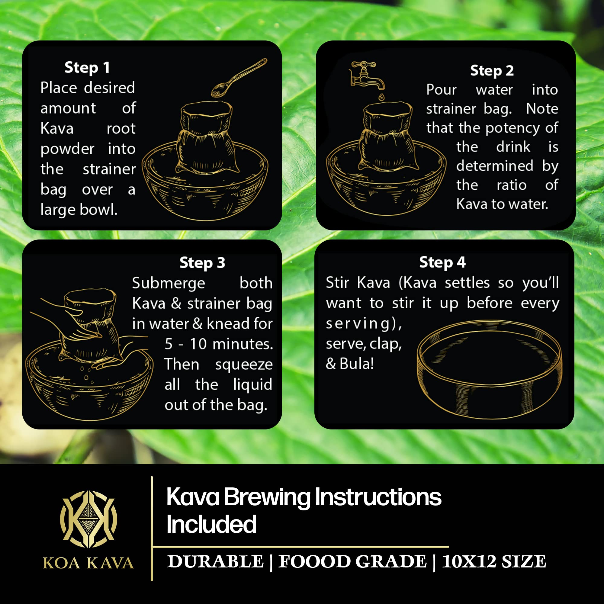 reusable kava kava filter bag