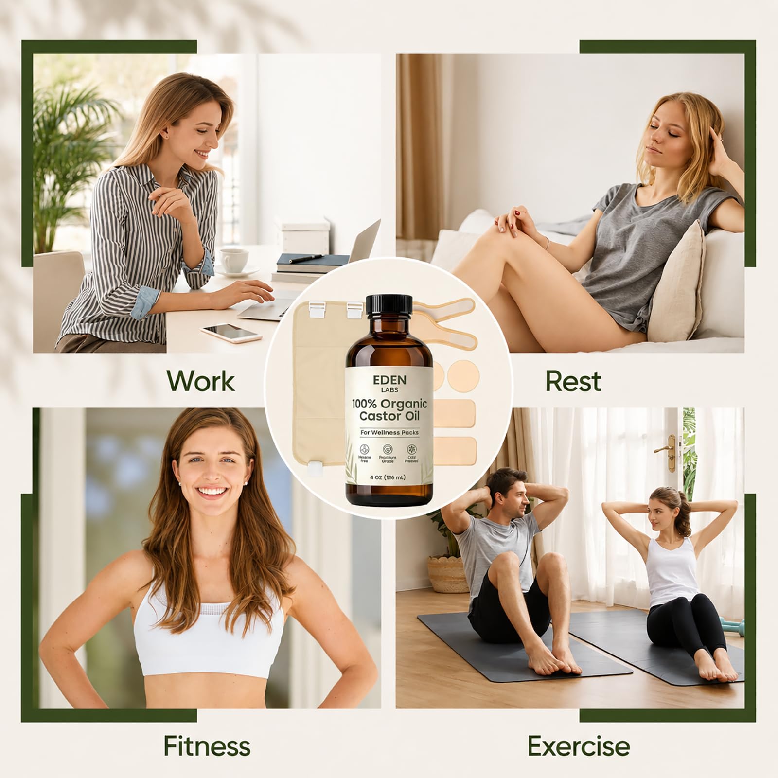 reusable organic cotton detox pack