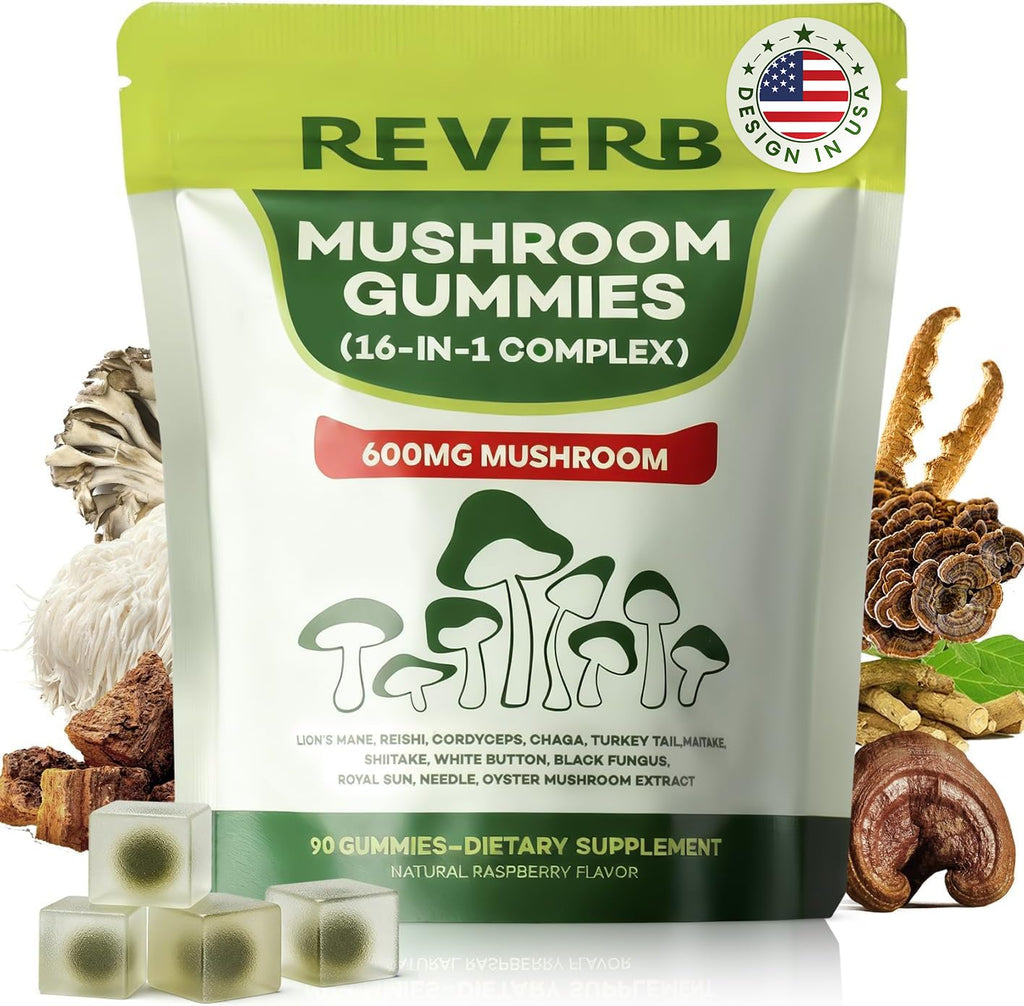 REVERB mushroom gummies for stress relief