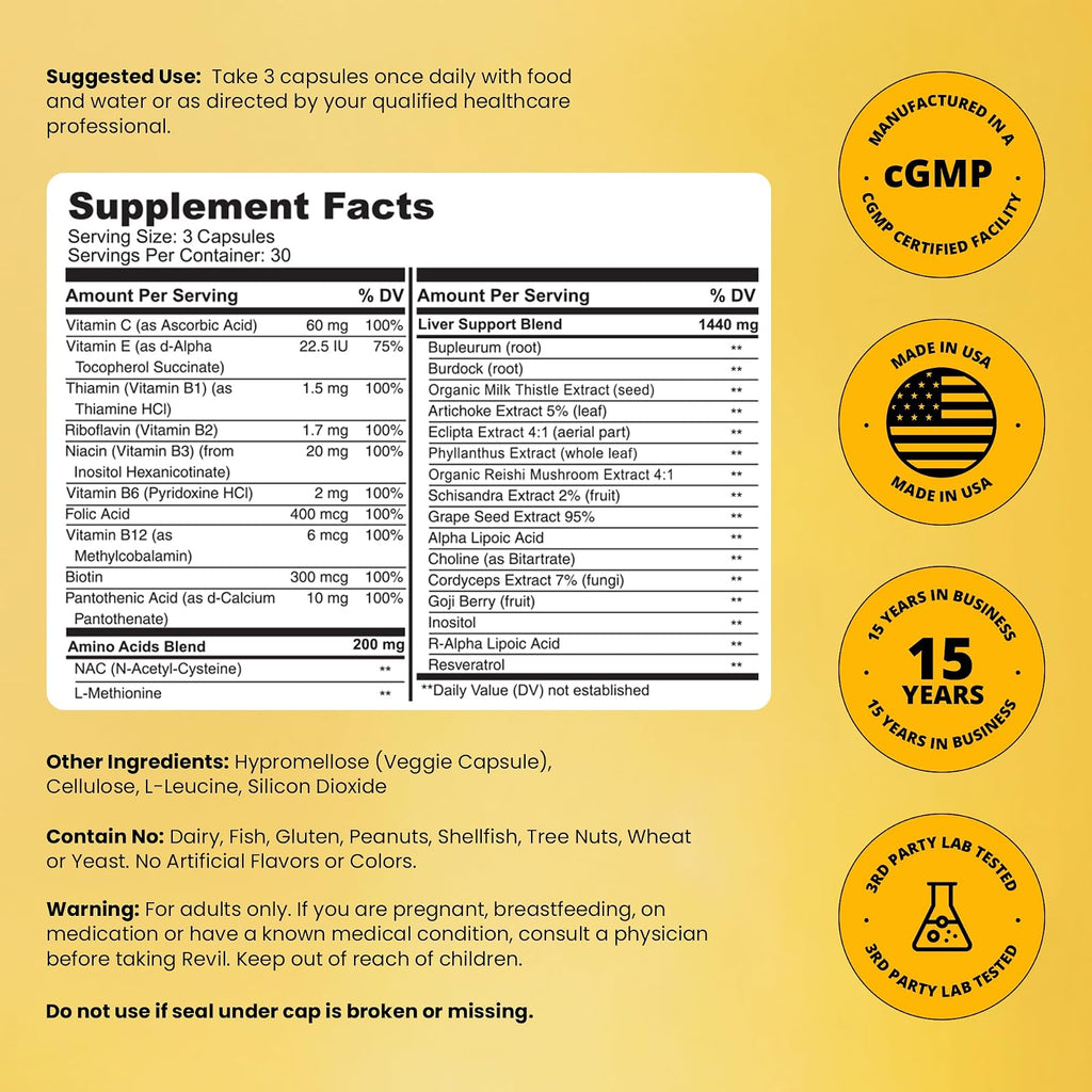 Revil vegetarian capsules for liver care
