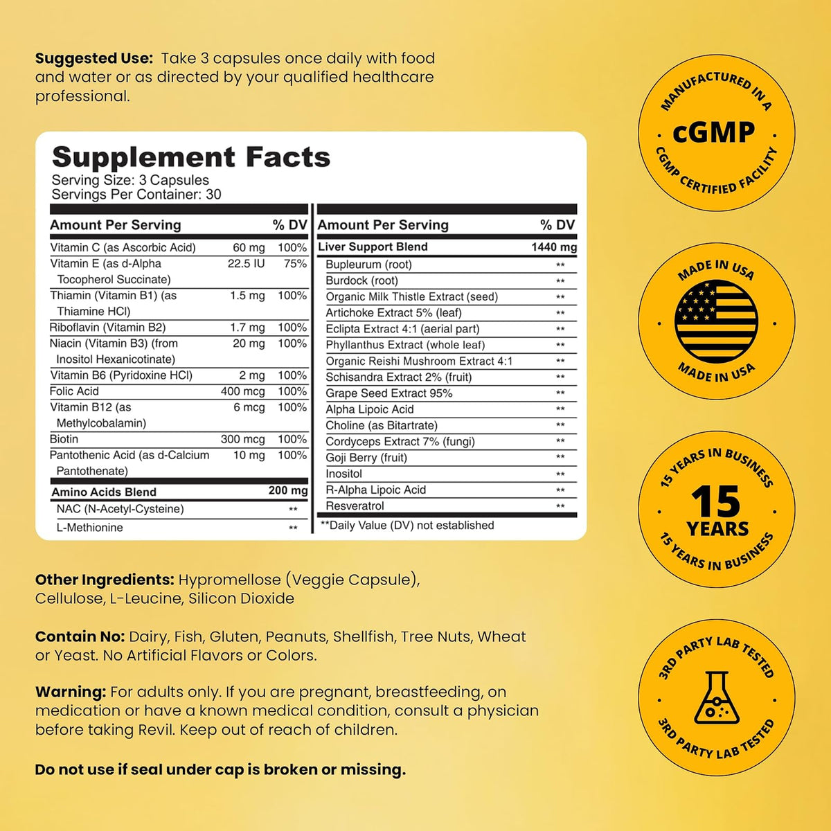 Revil vegetarian capsules for liver care
