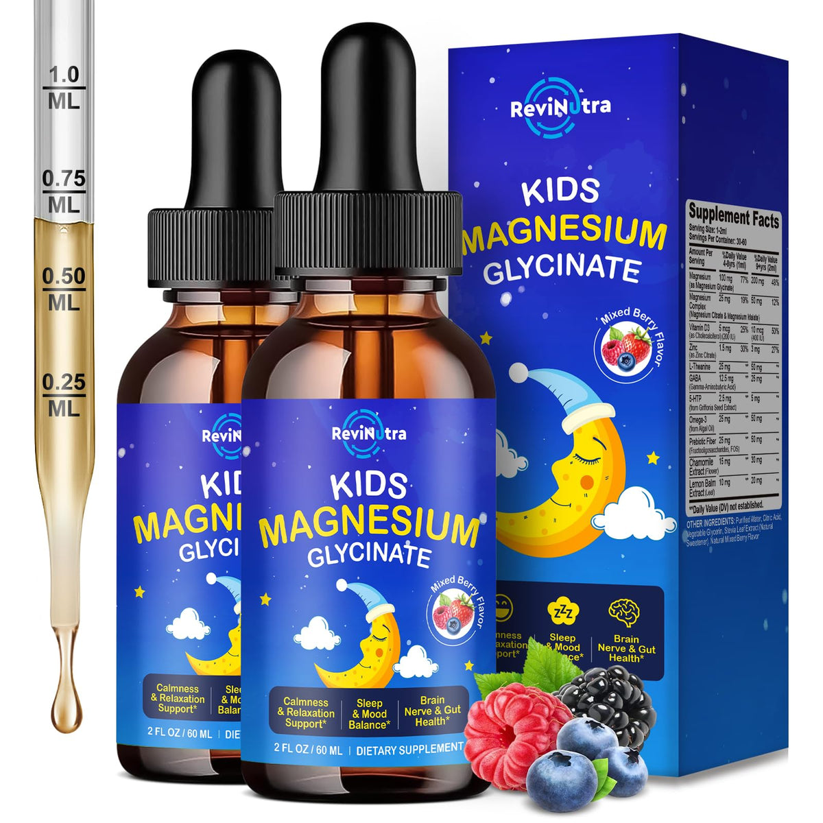ReviNutra magnesium glycinate liquid for kids