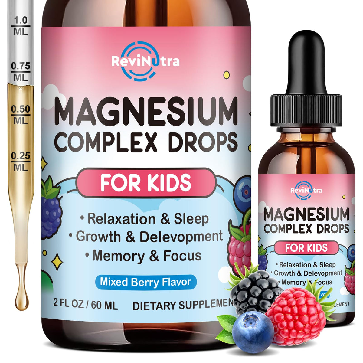 ReviNutra magnesium glycinate liquid for kids