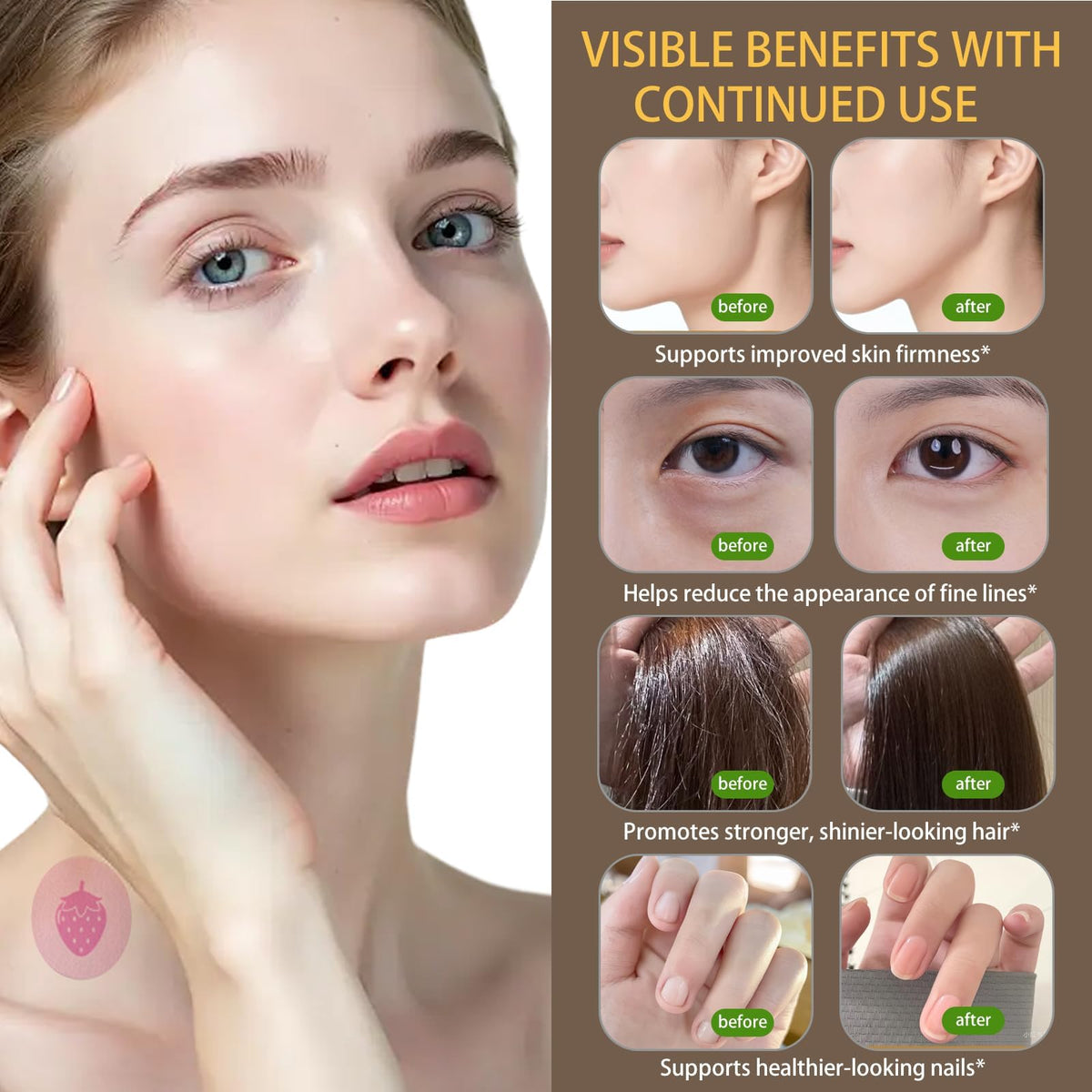 Revitalize skin with collagen patches