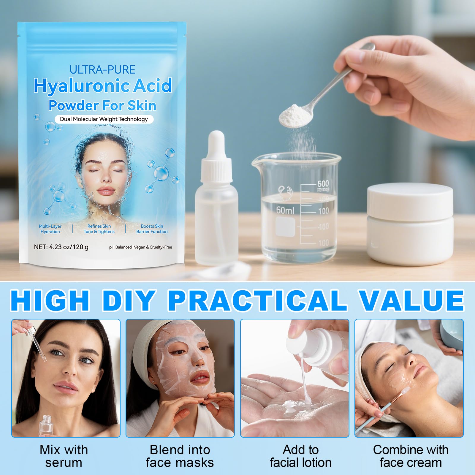 Revitalize skin with Hyaluronic Acid