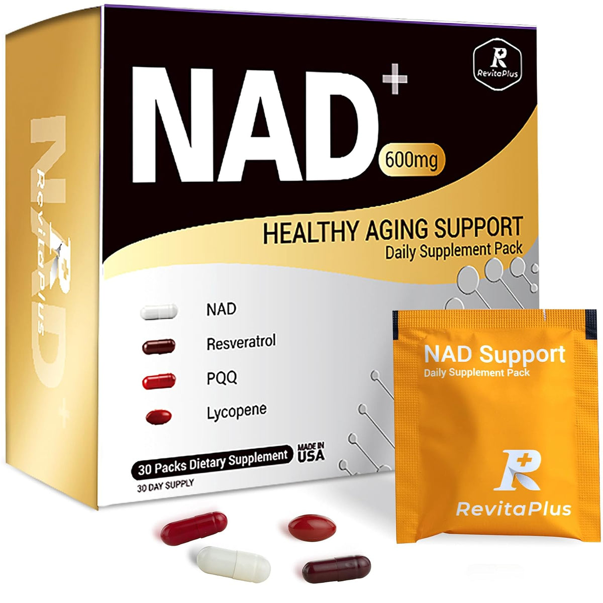 RevitaPlus NAD+ daily supplement packs