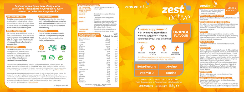 Revive Active Zest daily wellness boost