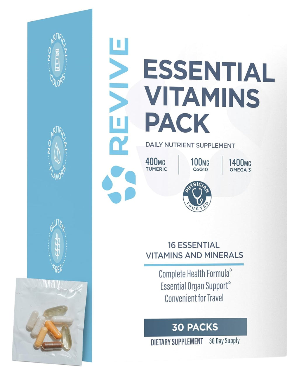 Revive MD multivitamin packets for women