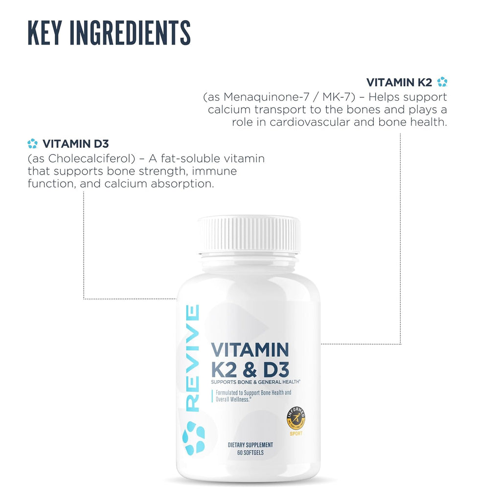 REVIVE MD vitamin D3 K2 benefits