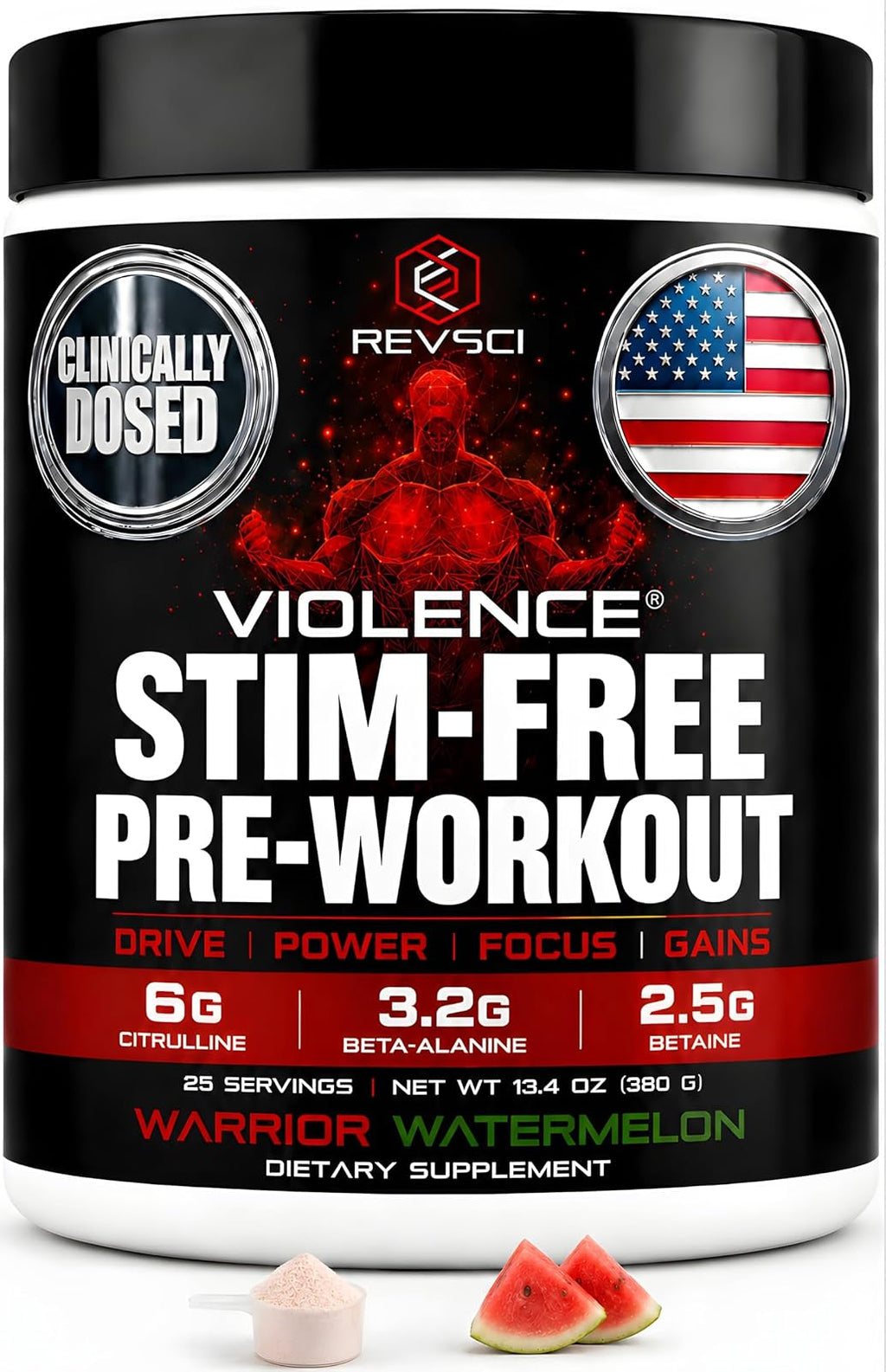 REVSCI pre-workout powder watermelon flavour