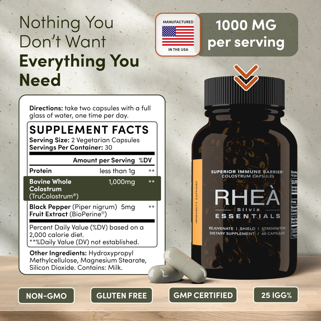 Rhea colostrum for immune support