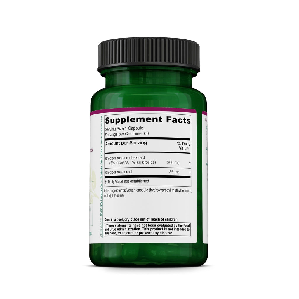 Rhodiola root extract for stress relief