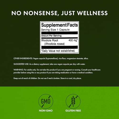 rhodiola rosea capsules for energy