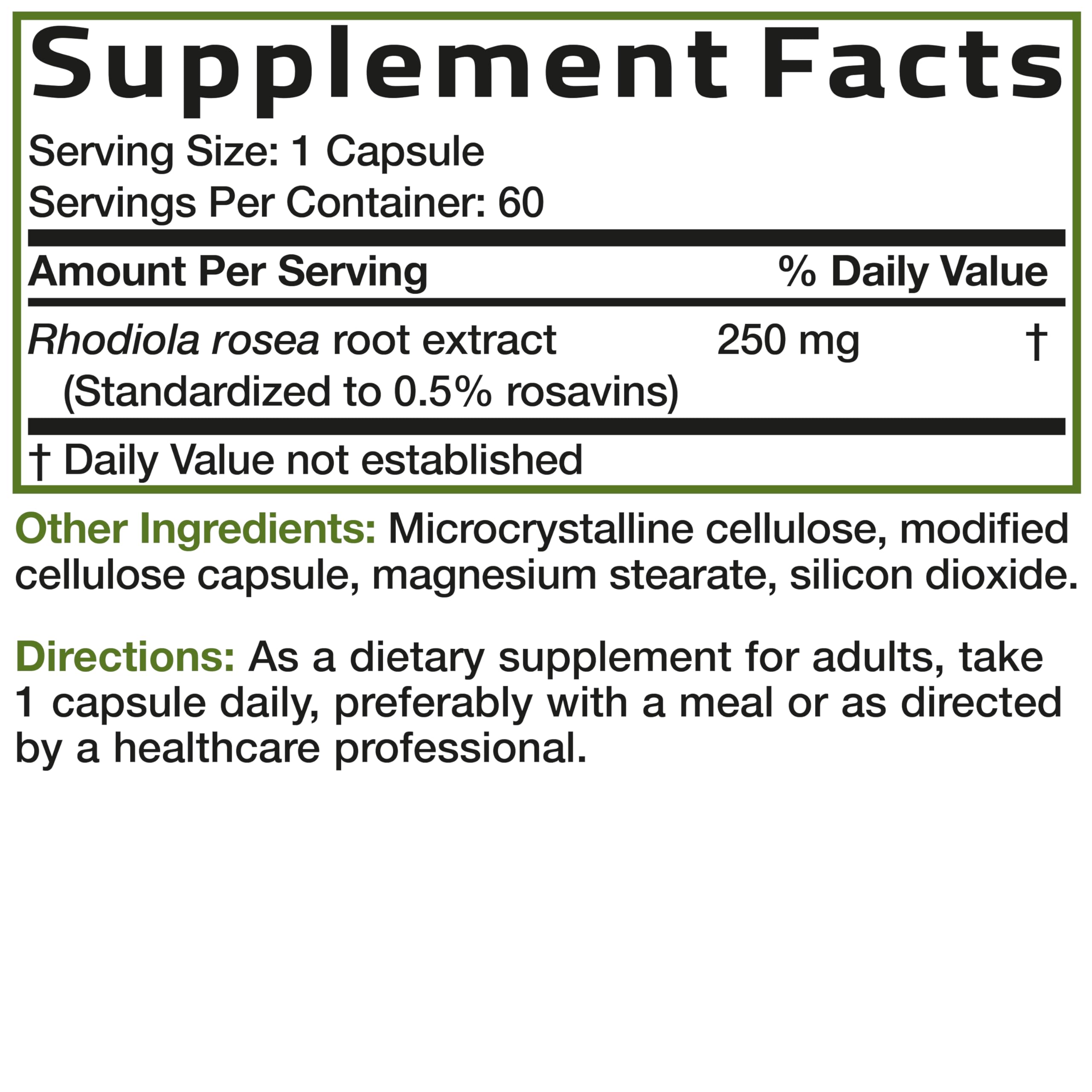 Rhodiola Rosea energy and mood
