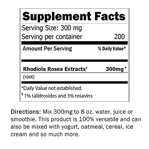 Rhodiola Rosea powder for mental clarity