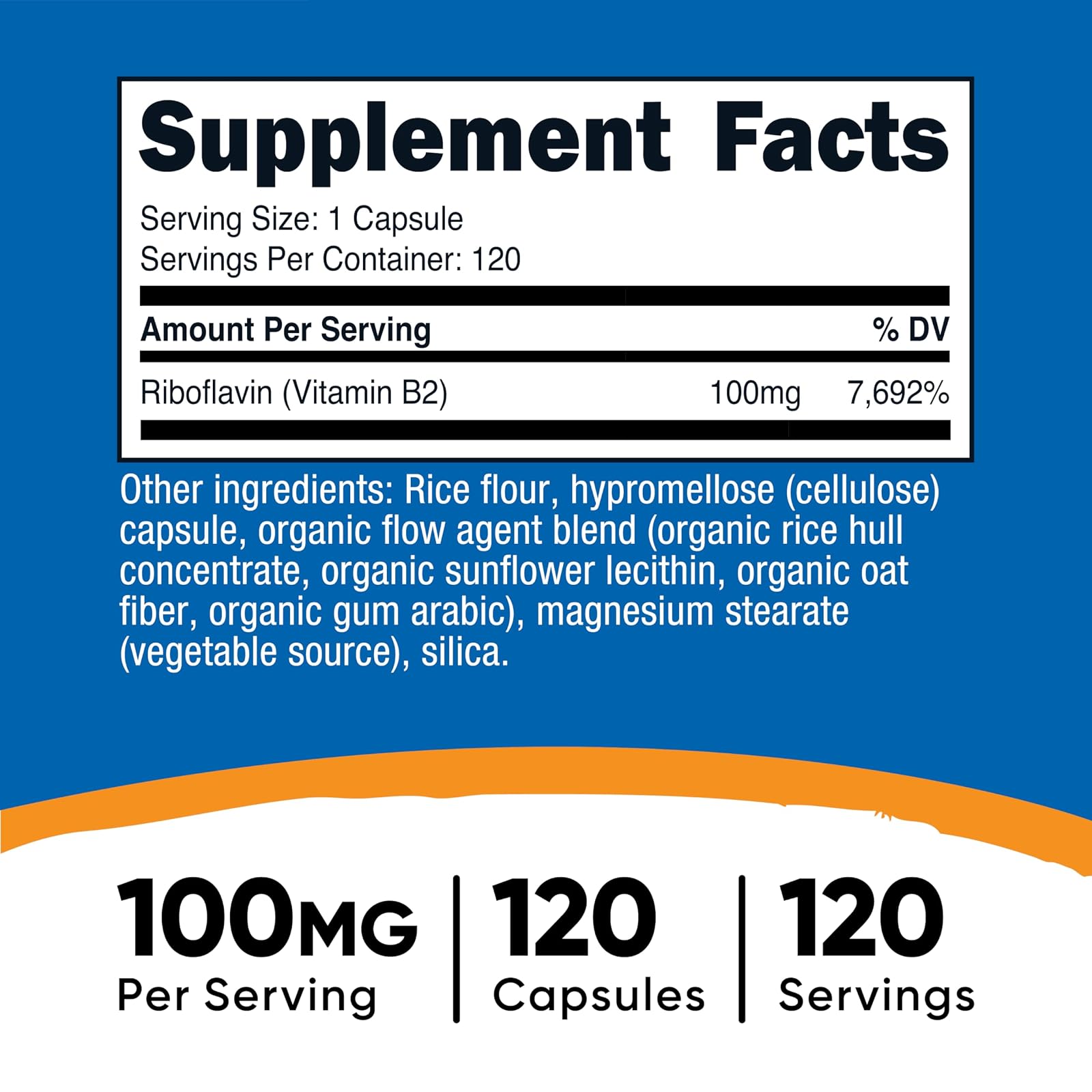 Riboflavin 100 mg for healthy skin