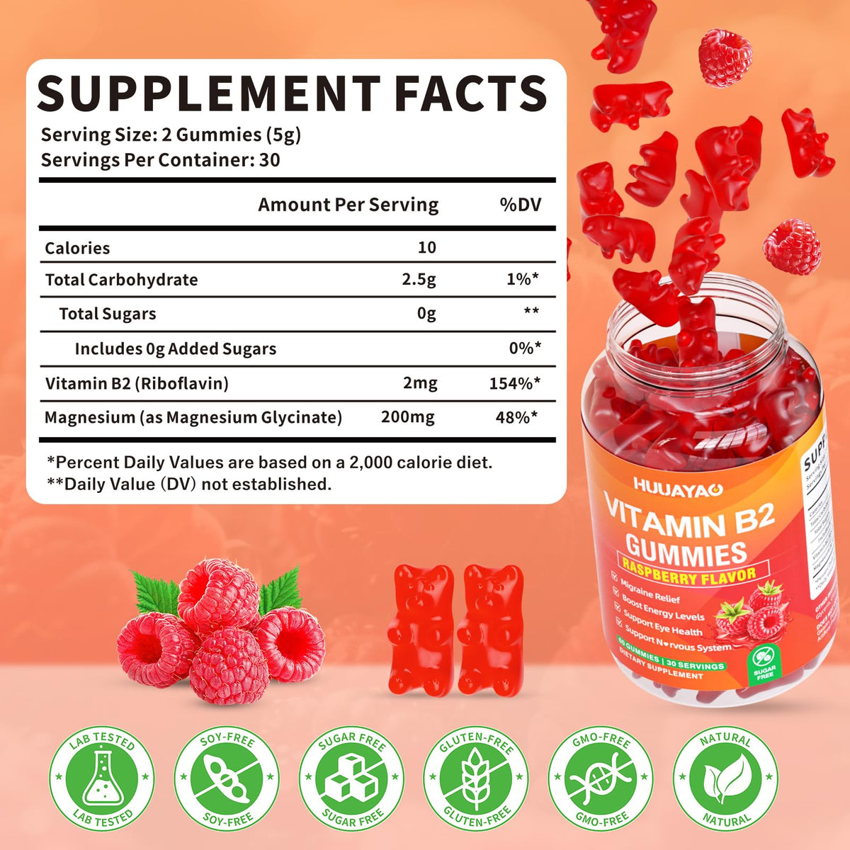 Riboflavin 100 mg gummy supplements