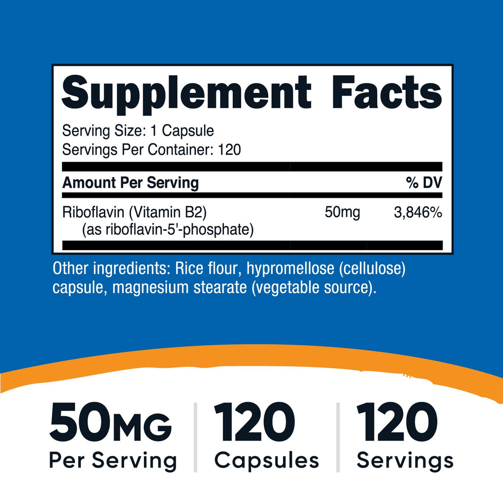 Riboflavin-5-Phosphate 50 mg supplement