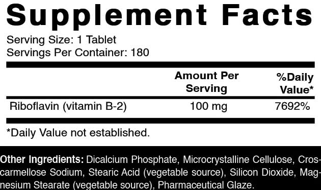 Riboflavin supplement for energy boost