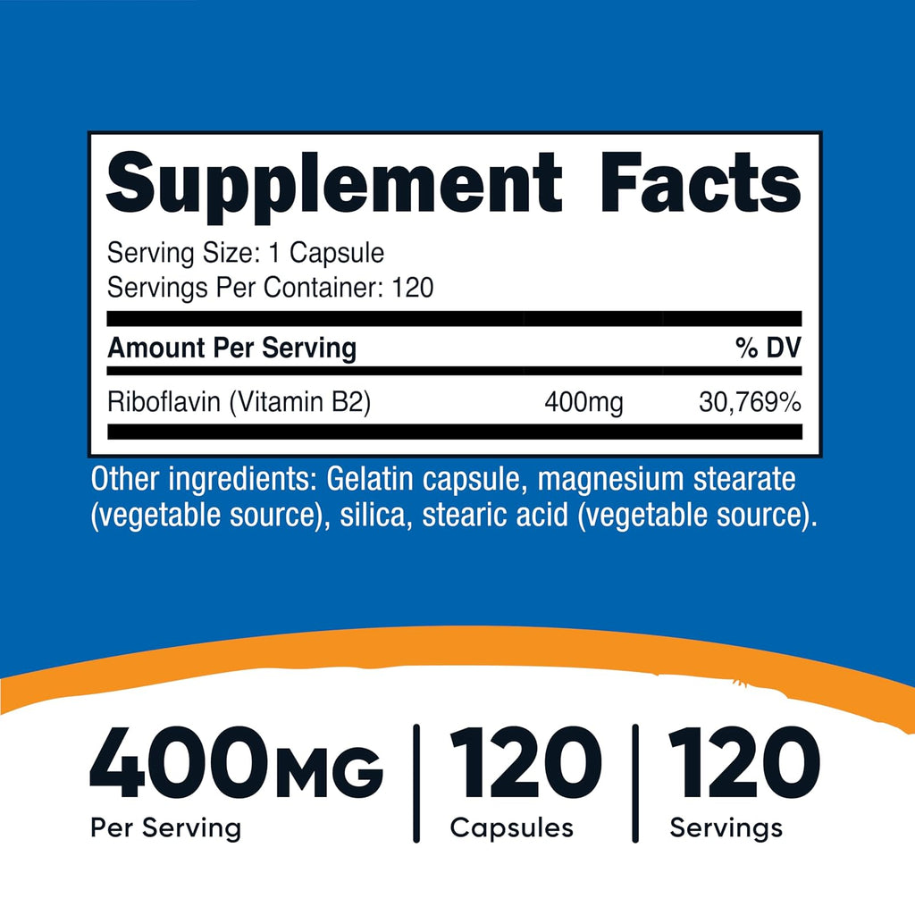 Riboflavin supplement for energy production