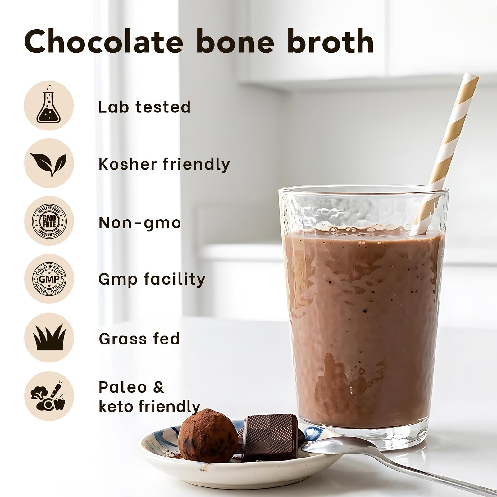 Rich chocolate collagen peptides
