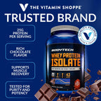 Rich chocolate whey protein supplement