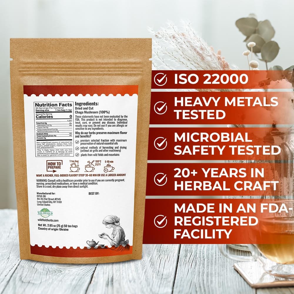 rich flavour chaga mushroom infusion