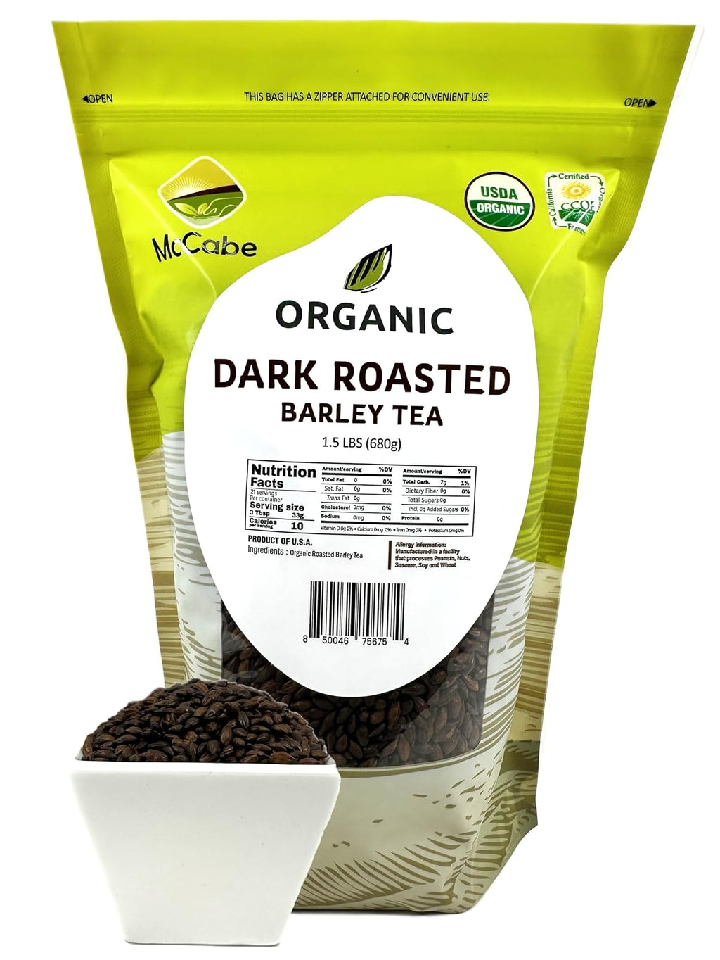 rich flavour dark roasted barley tea