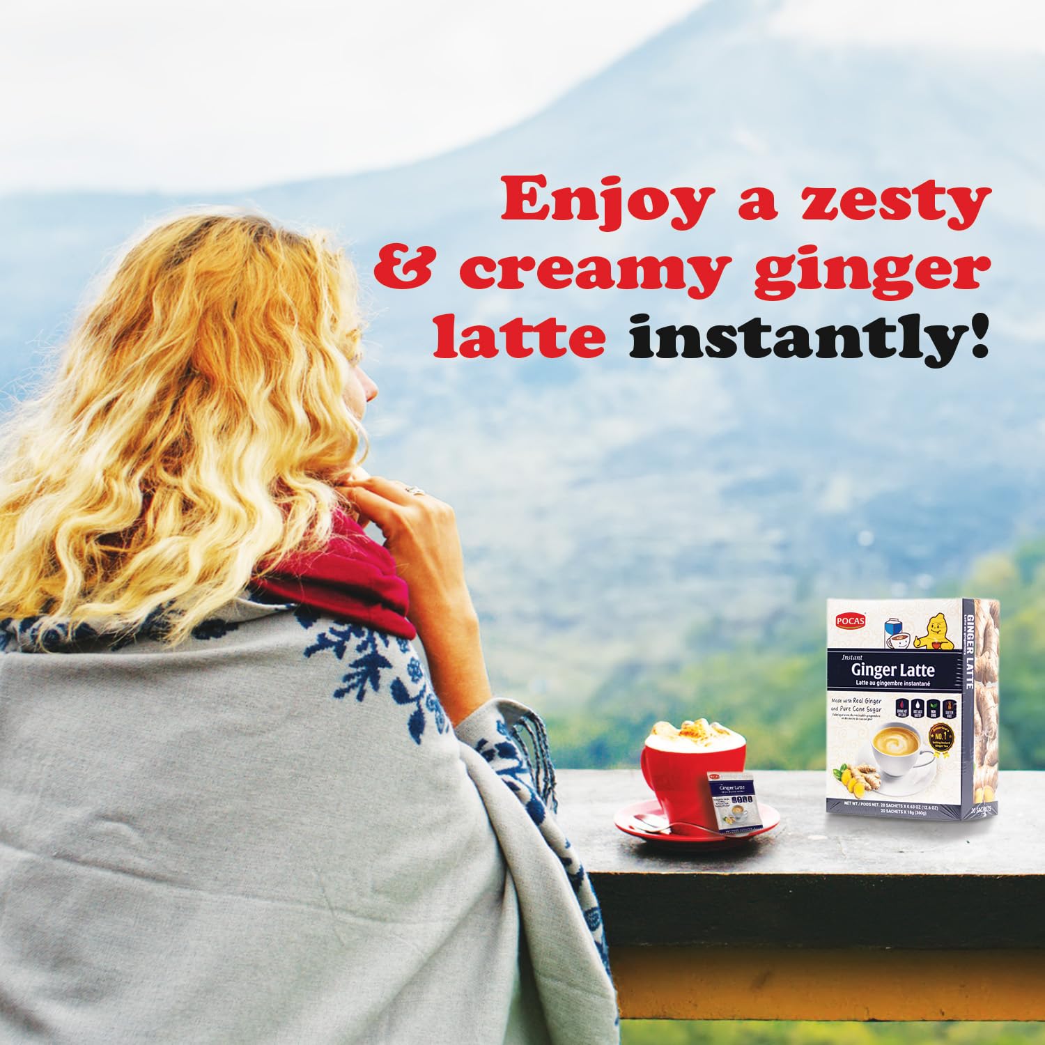 Rich flavour ginger latte tea