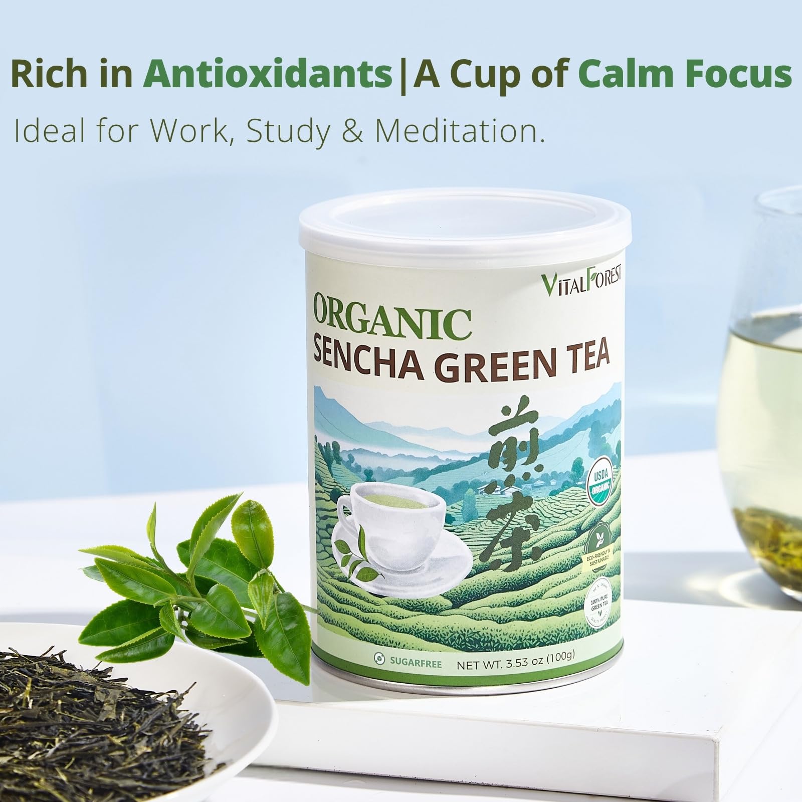 rich flavour green tea for brewing