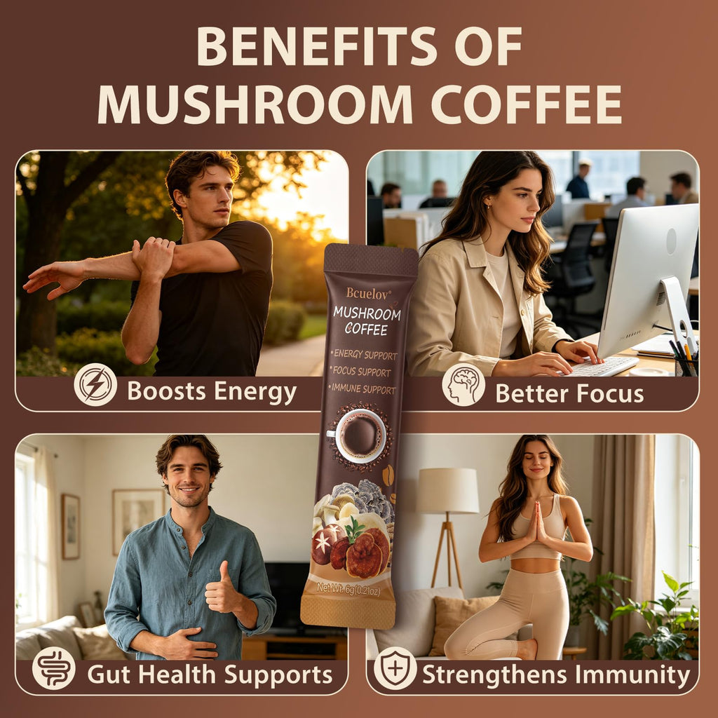 Rich flavour mushroom coffee blend