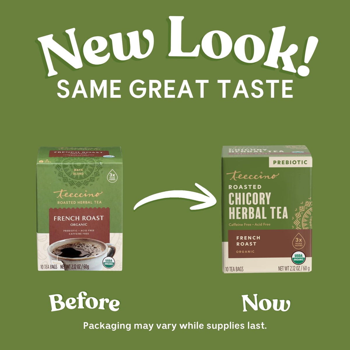 rich flavour Teeccino herbal tea