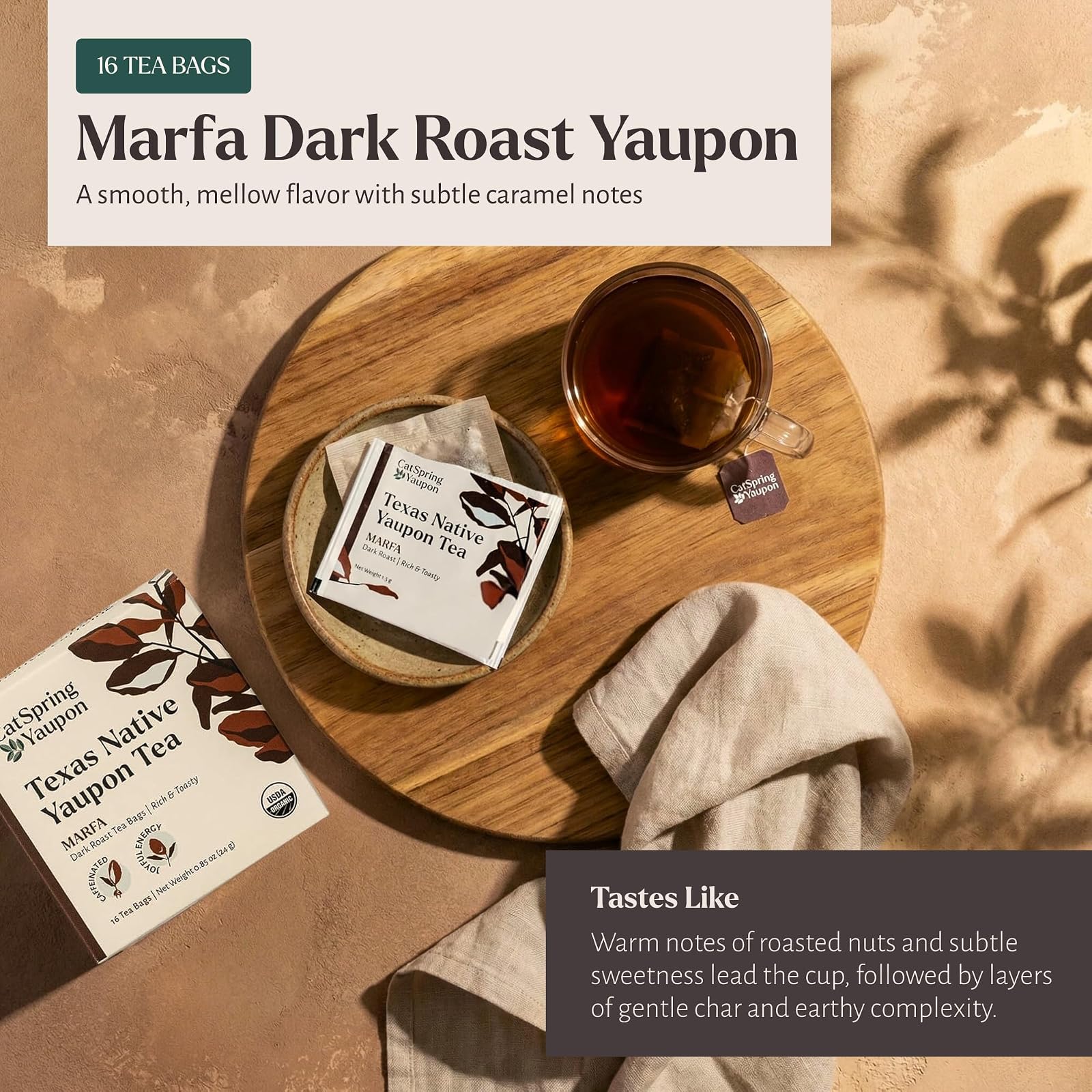 rich flavour Yaupon herbal tea