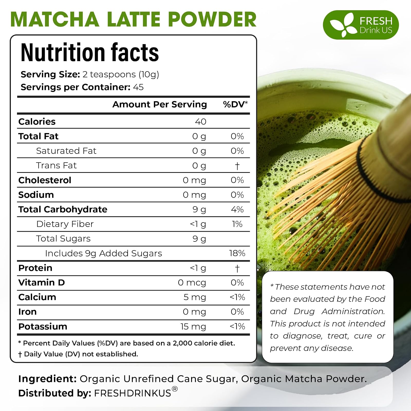 rich green tea flavour matcha