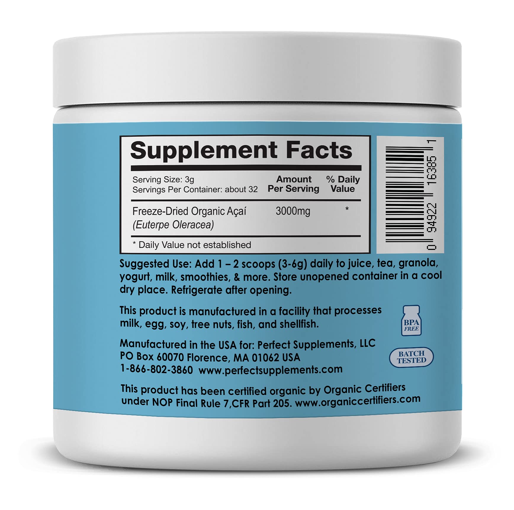 rich in antioxidants acai supplement