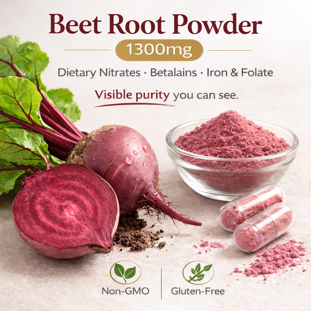 Rich in antioxidants beetroot supplement