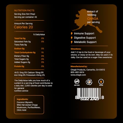 Rich in antioxidants chaga mushrooms