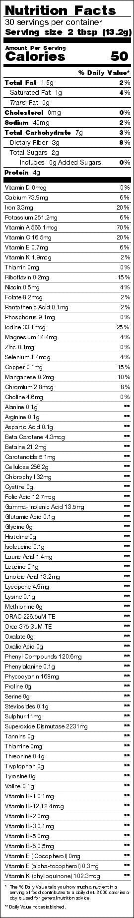 rich in barley grass nutrients