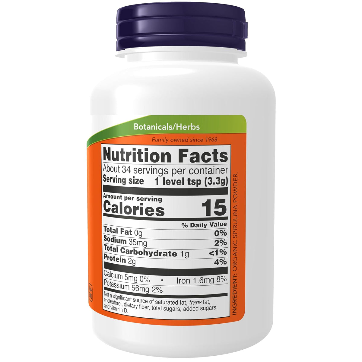 rich in beta-carotene spirulina